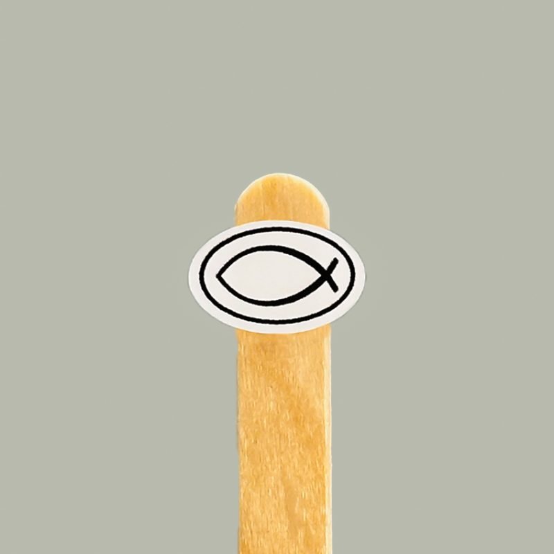 Christian Fish Sticker: Faith Symbol for Anywhere