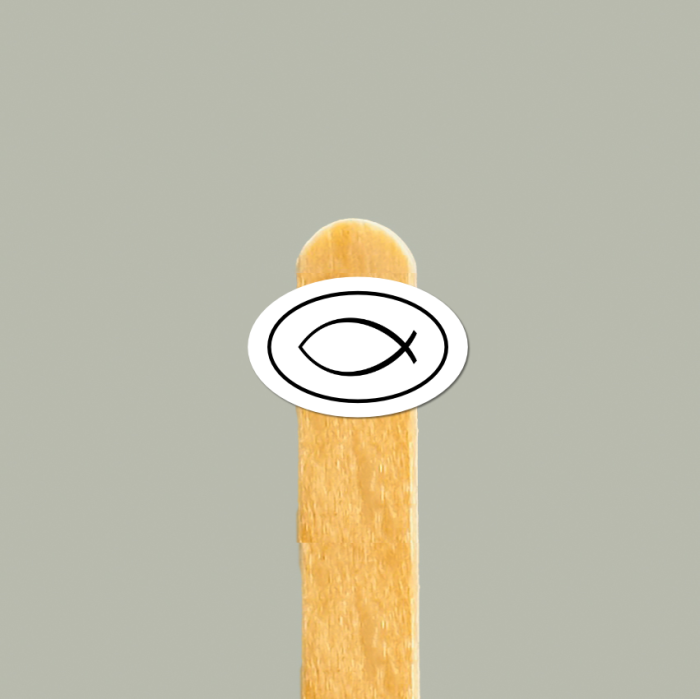 Christian Fish Sticker: Faith Symbol for Anywhere