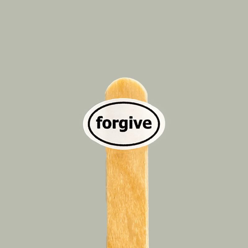 MightyTags: Premium 'Forgive' Sticker for Resilience & Healing